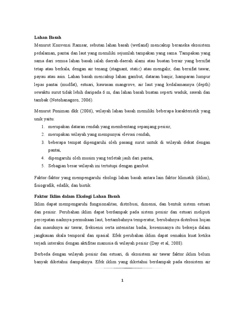 Lahan Basah | PDF