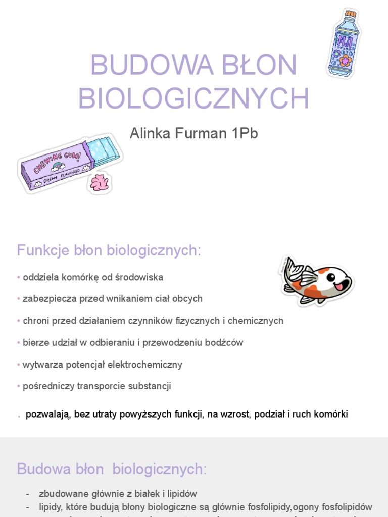 Budowa Błon Biologicznych | PDF