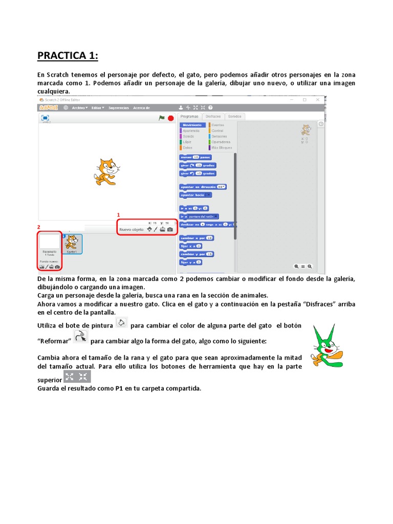 Practicas Scratch 1c2ba Eso | PDF | Puntero (Programación de computadora) | Scratch (lenguaje de ...