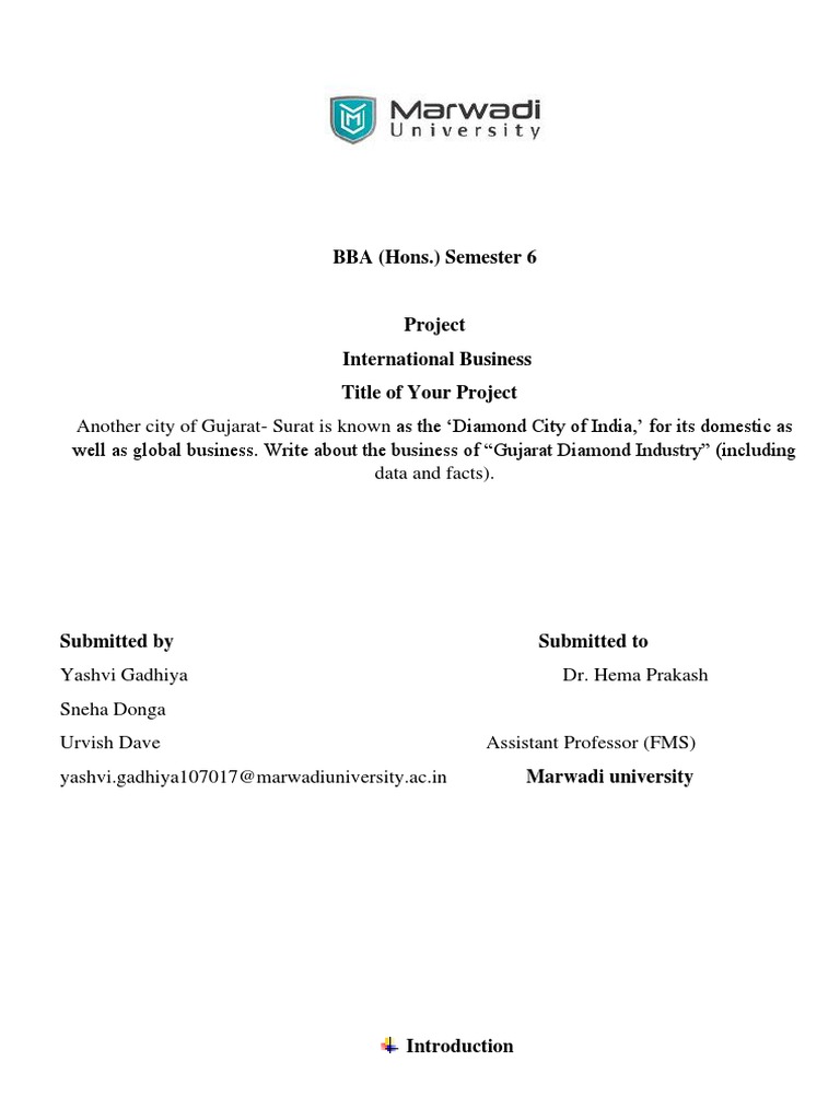 Ib Project | PDF | Diamond | Social Science