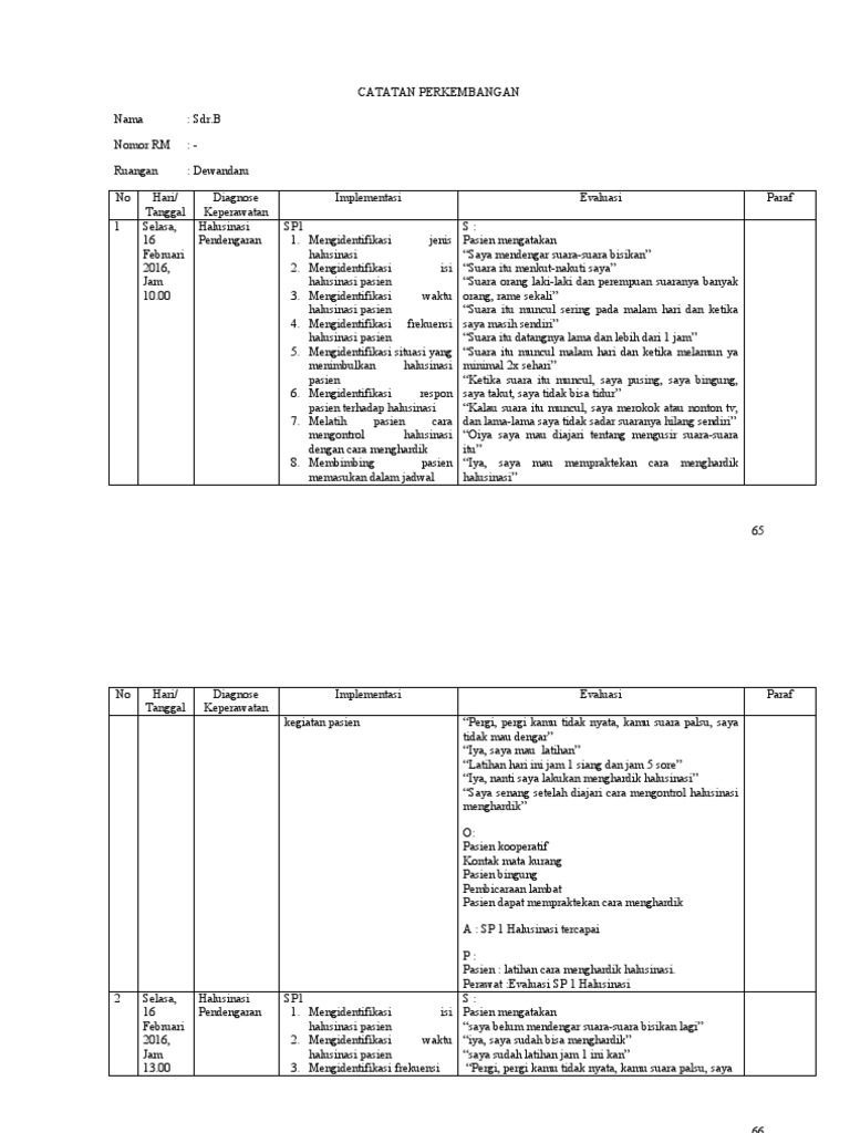 Catatan Perkembangan | PDF