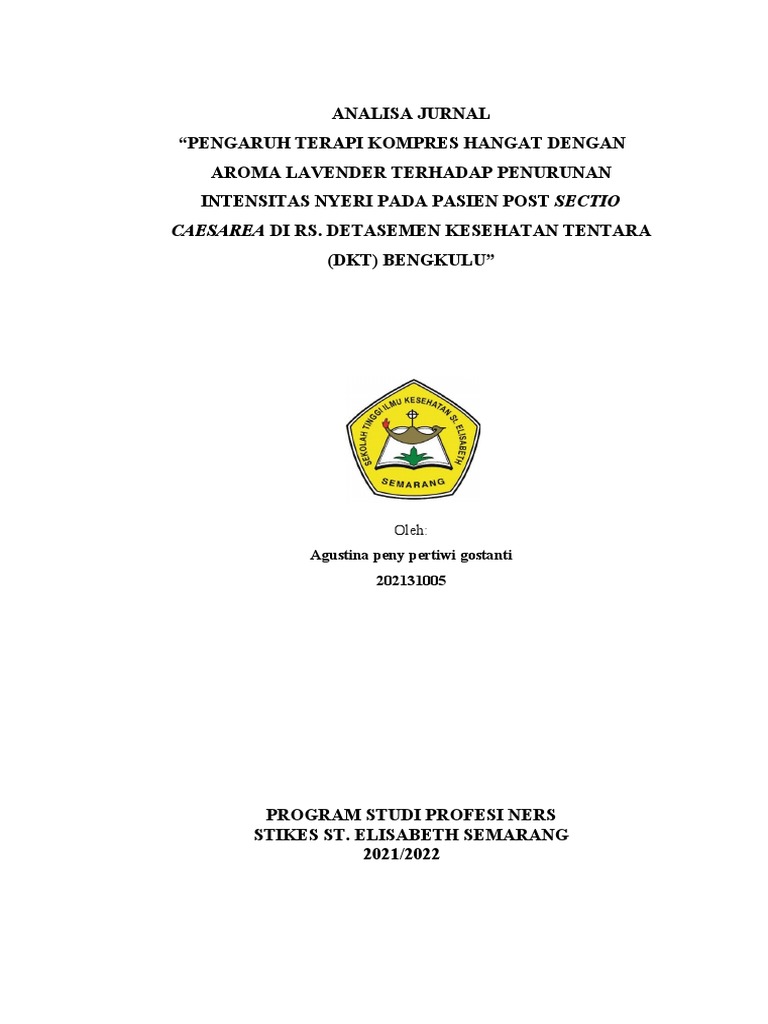 Analisa Jurnal EBP - Agustina Peny Pertiwi | PDF