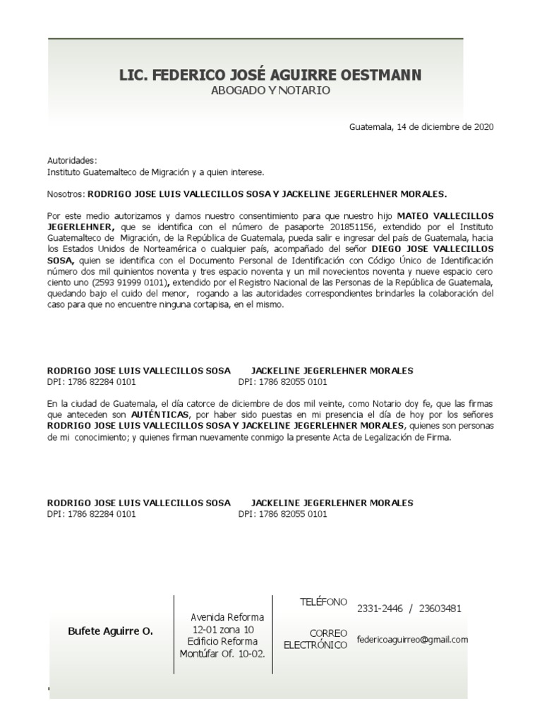 Carta Poder Mateo Membretada Federico | PDF