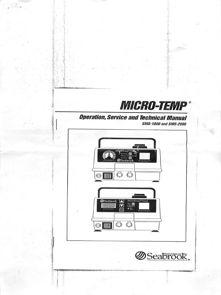 Seabrook Micro-Temp Suction Pump - Service and User Manual | PDF