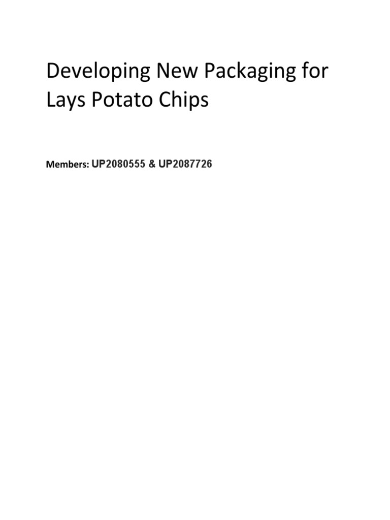New Packaging Strategy for Lay's Chips | PDF | Potato Chip | Business ...