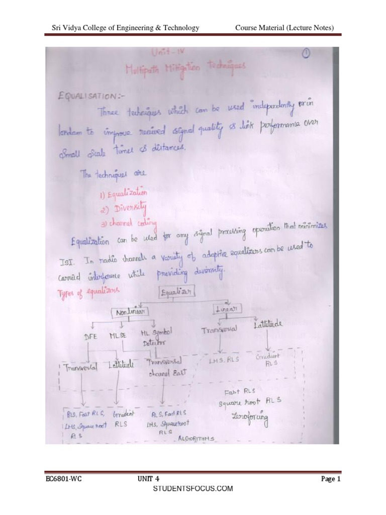 Sri Vidya College of Engineering & Technology Course Material (Lecture ...