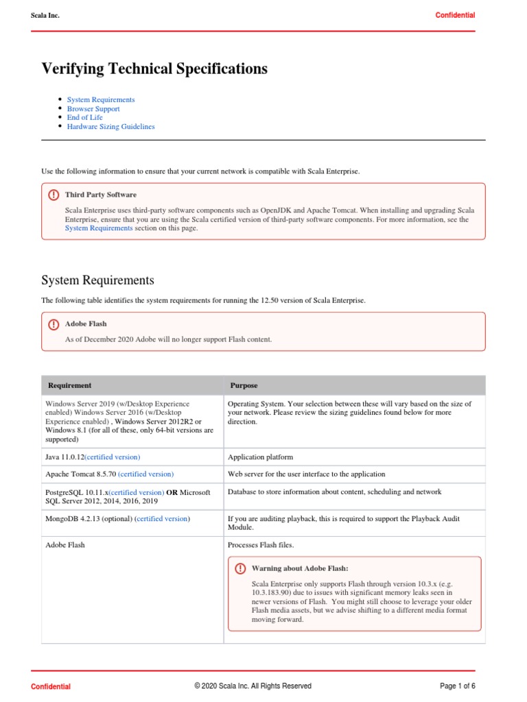 Verifying Technical Specifications: System Requirements | PDF | Adobe ...