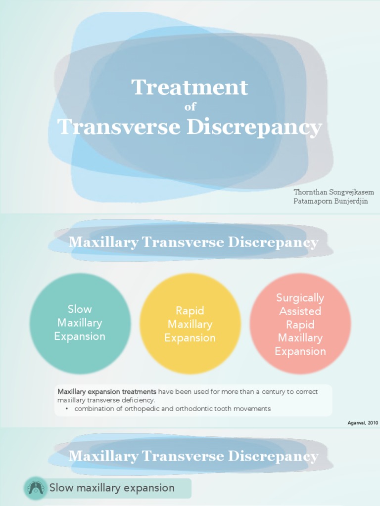 Treatment of Transverse Discrepancy | PDF | Dentistry Branches | Human ...