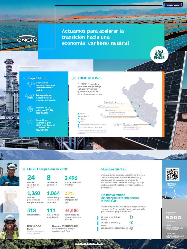 Brochure ENGIE Energia Peru 2021 | PDF | Perú | Energía renovable