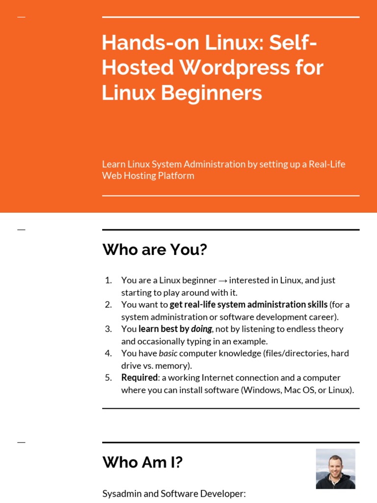 SLIDES Hands On Linux Self Hosted Wordpress For Linux Beginners | PDF ...