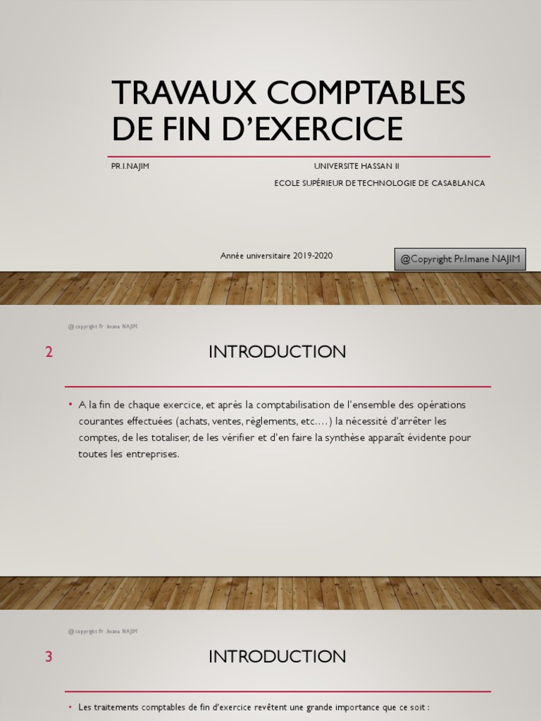 Chap1. Travaux Comptables de Fin D'exercice | PDF | Dépréciation | Comptabilité