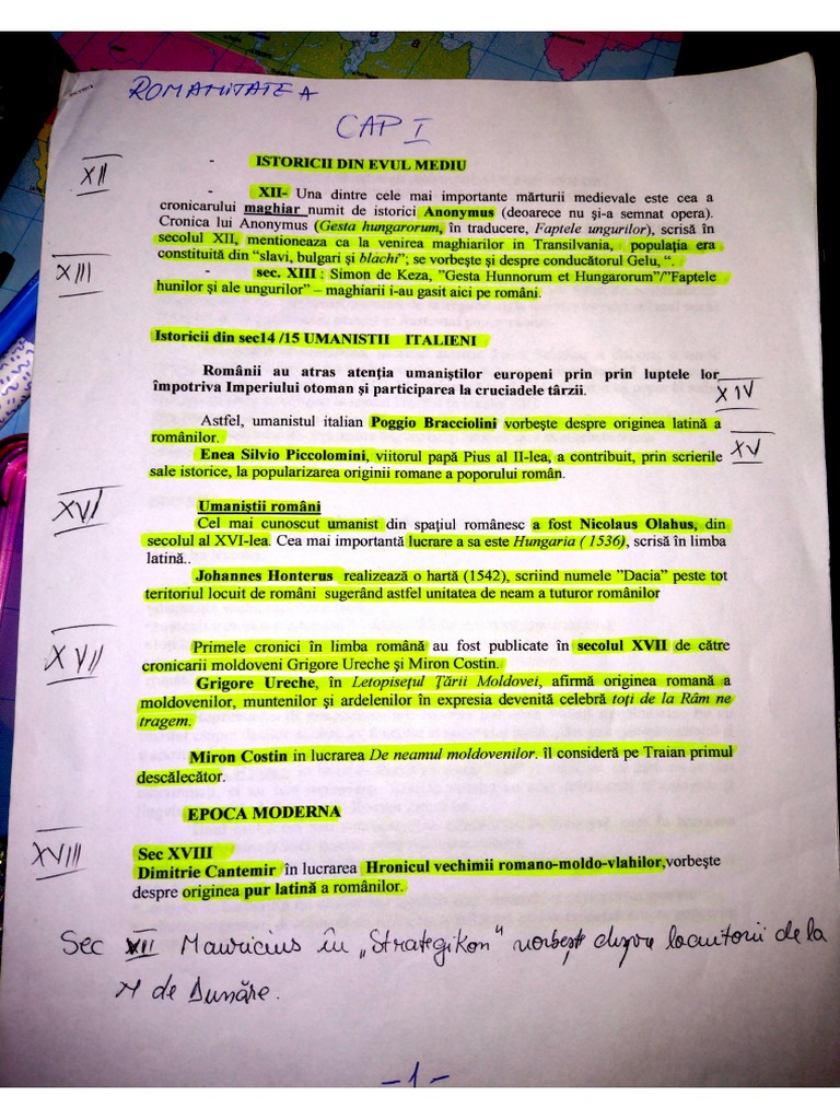 Capitolul I-IV Istorie Bac | PDF