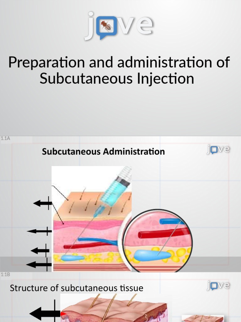 Preparation and Admnistration of Subcutaneous Injection | PDF