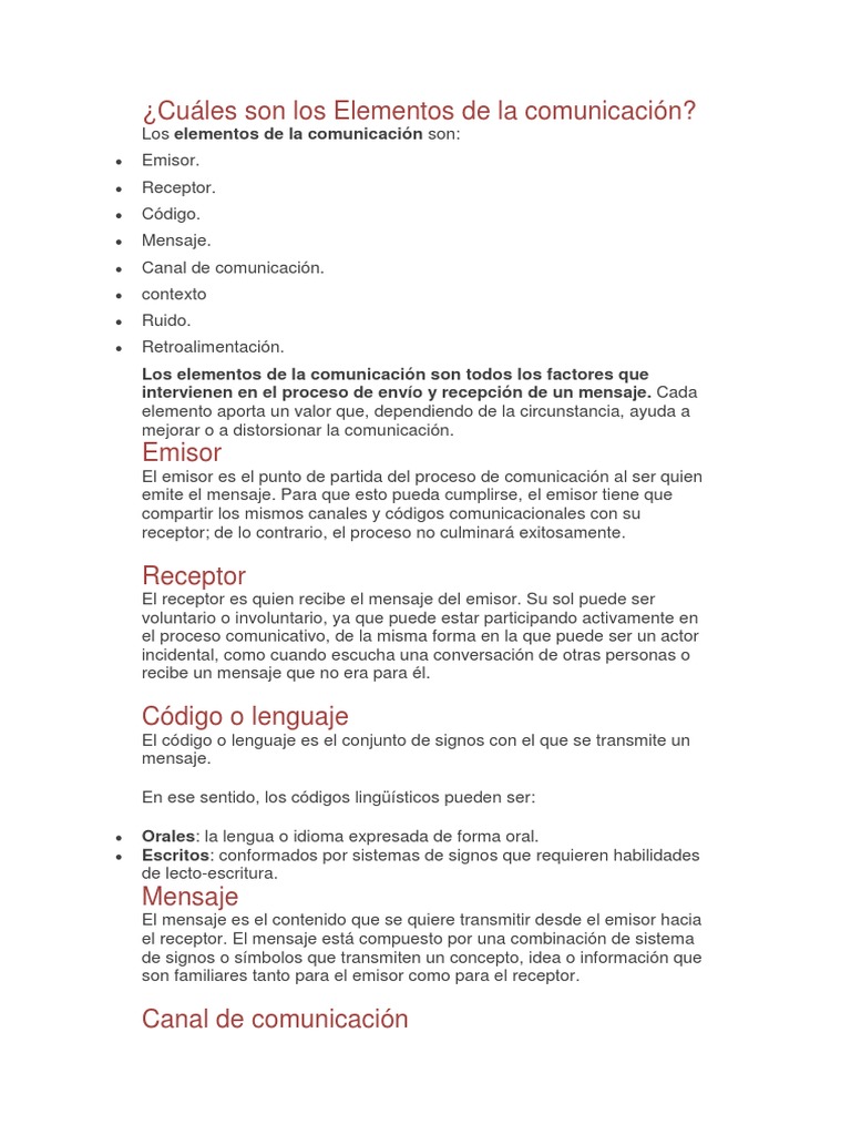 Repaso Elementos de La Comunicacion | PDF | Comunicación | Lingüística