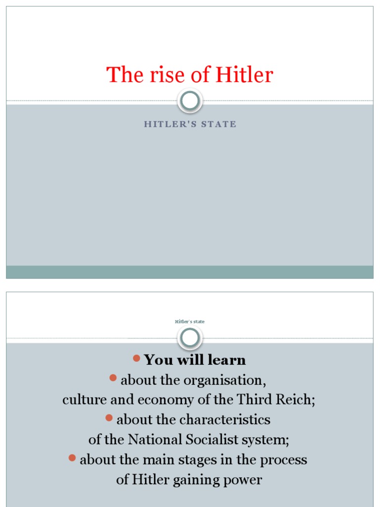 The Rise of Hitler | PDF | Nazi Germany | Adolf Hitler