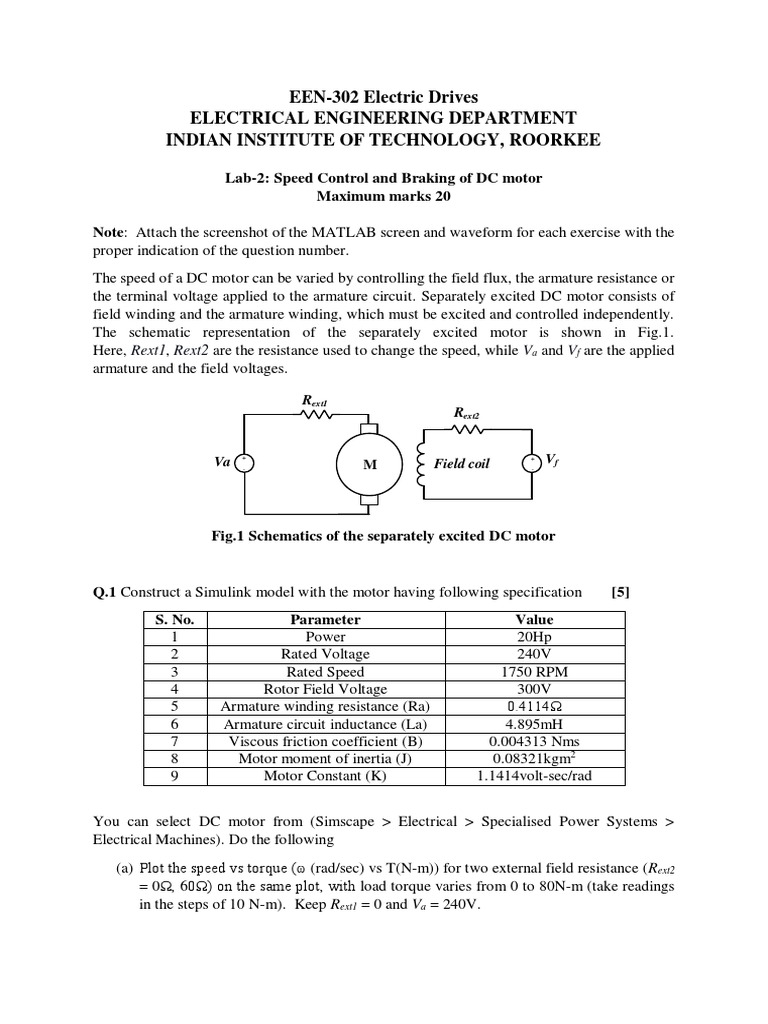 Lab03 Exercise | PDF | Electric Motor | Electrical Engineering