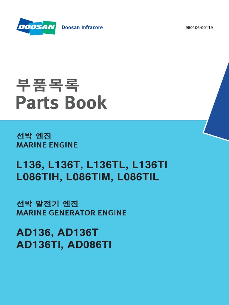 Doosan Part Book-L136 - T - L136TL - TI - L086TIH - TIM - TIL - AD136 ...