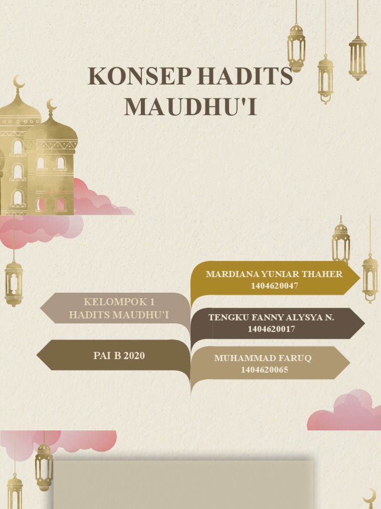 Kelompok 1 Hadits Maudhu'i | PDF