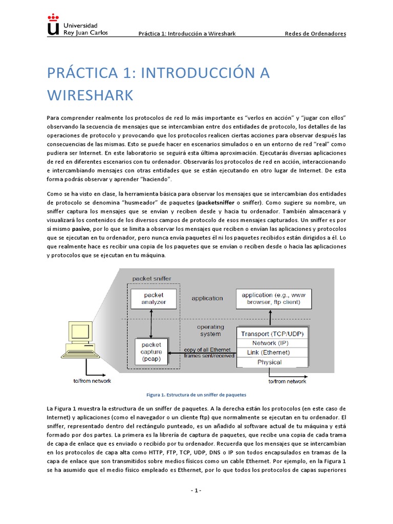 Practica 1 - Introduccion | PDF | Protocolos de internet | Protocolo de ...