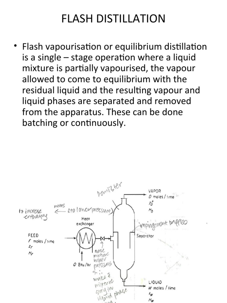 Flash Distillation - Che 411-27-01-2021 | PDF | Distillation | Vapor