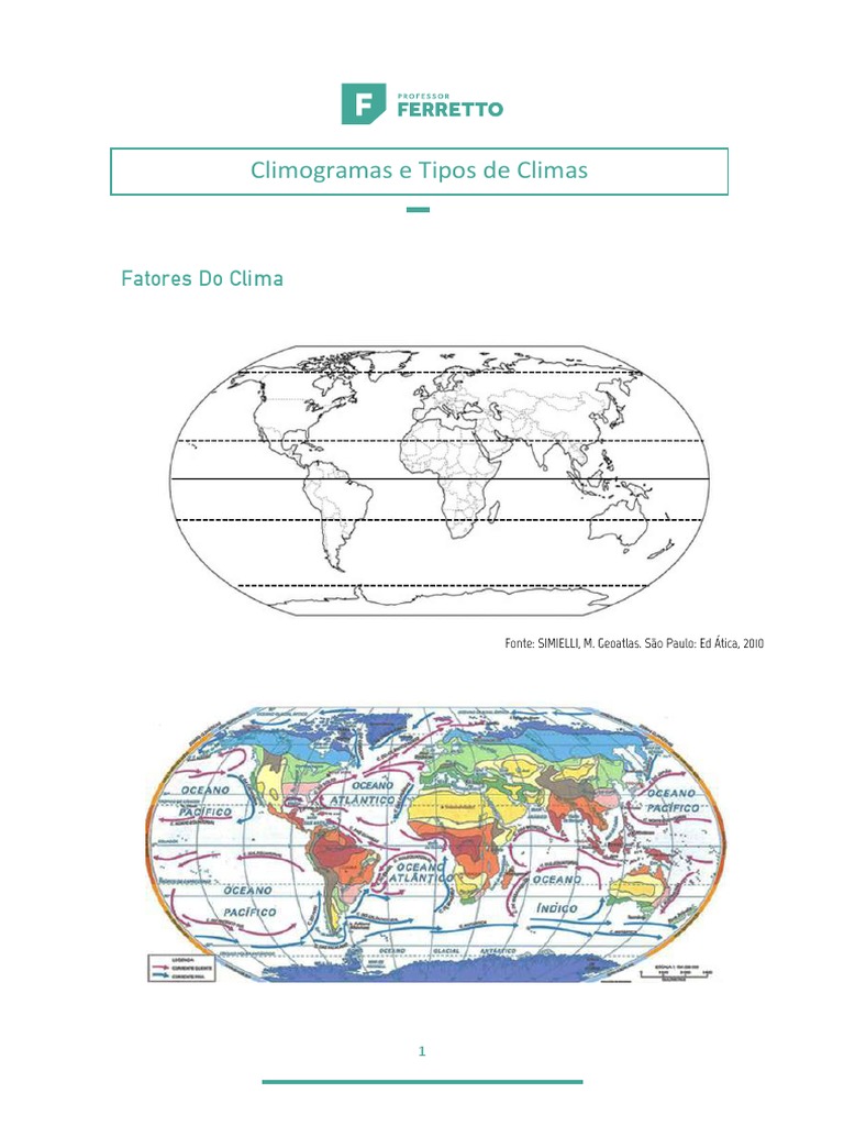 Tipos de Clima e Os Climogramas | PDF