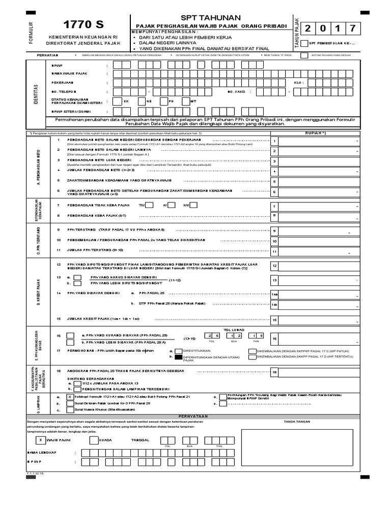 Form Espt - Form 1770 S | PDF