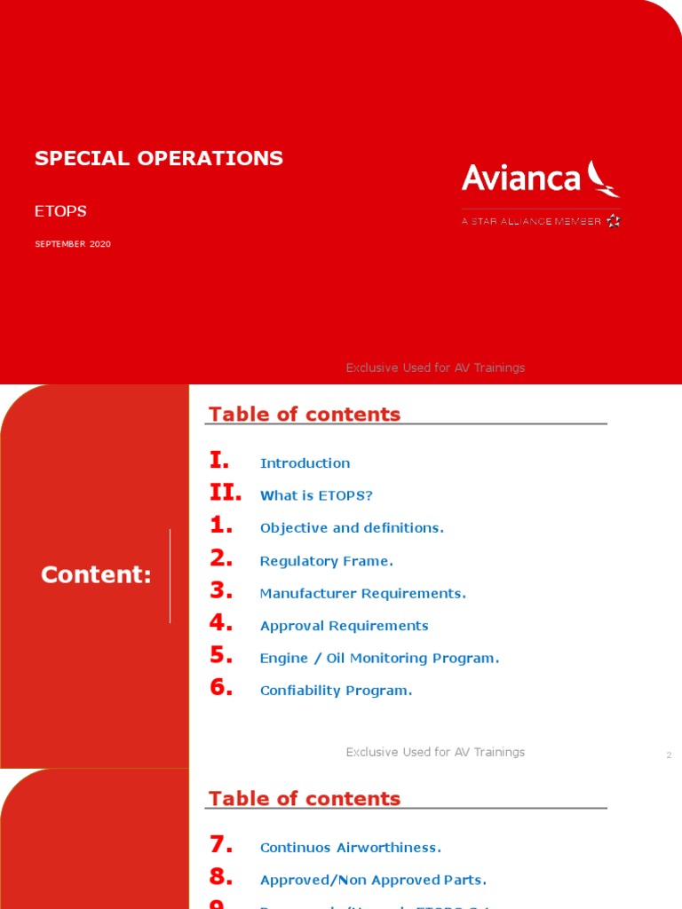 ETOPS Training for Avianca Staff | PDF | Reliability Engineering ...