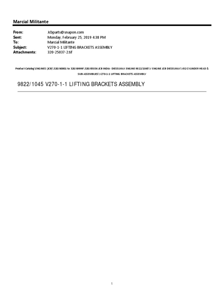 Lifting Brackets Assembly | PDF