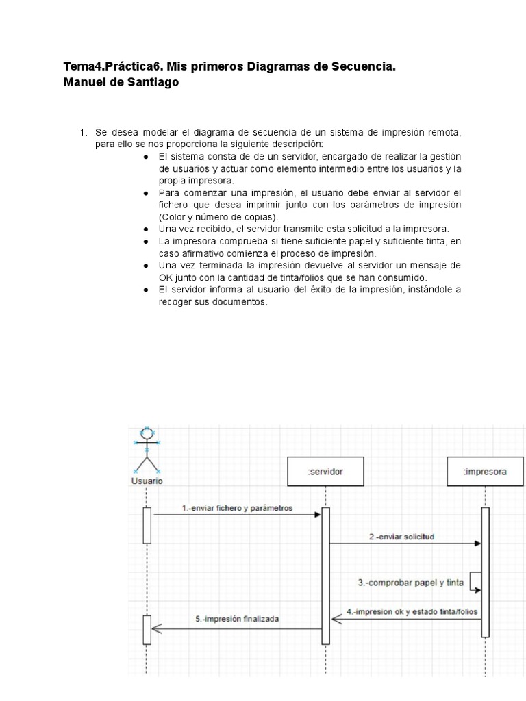 Diagramas de Secuencia | PDF | Impresora (Computación) | Servidor ...
