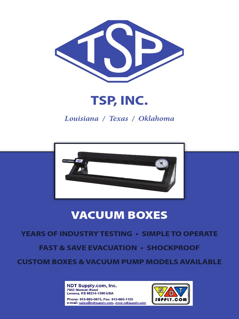 NDT-Vacuum Box-Brochure | PDF | Valve | Vacuum