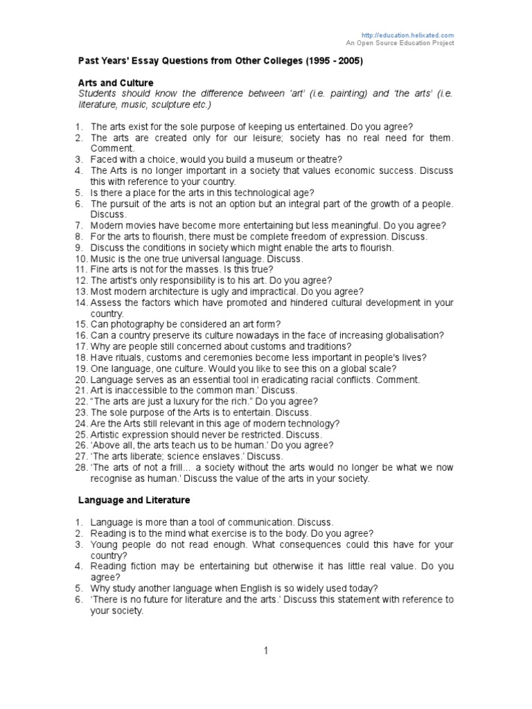 Past GP Essay Questions Overview | PDF | Science | Traditions