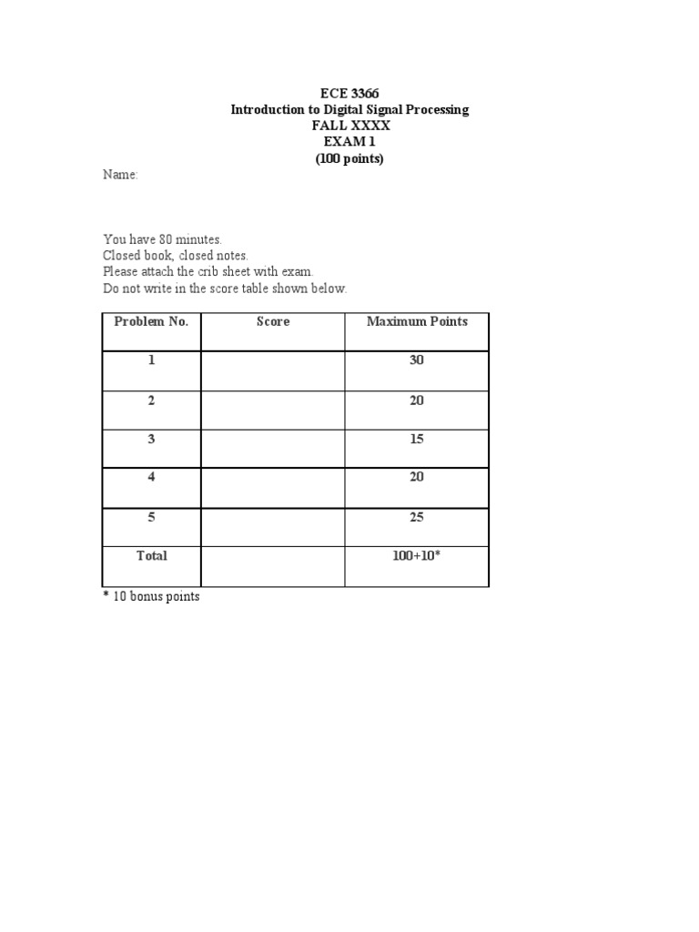 ECE 3366 Fall Exam 1 Overview | PDF
