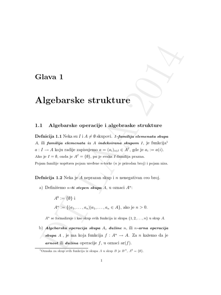 A02-Algebarske Strukture-64-La - A - 1 - 14 | PDF