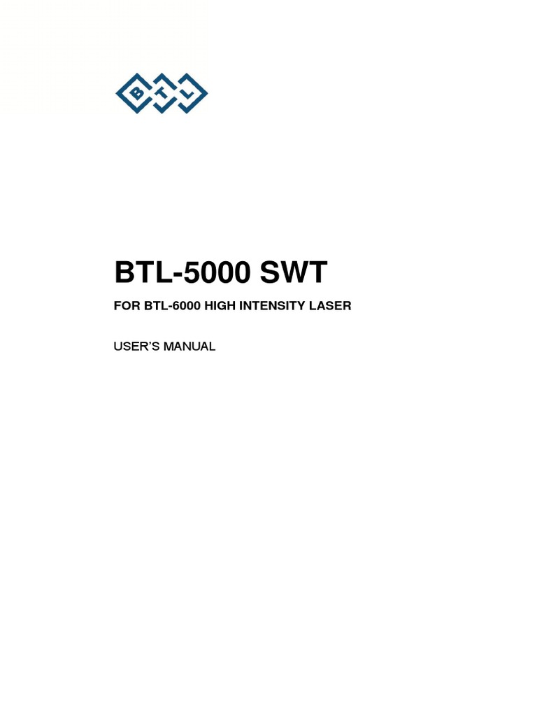 BTL-5000 SWT: For Btl-6000 High Intensity Laser | PDF | Touchscreen ...
