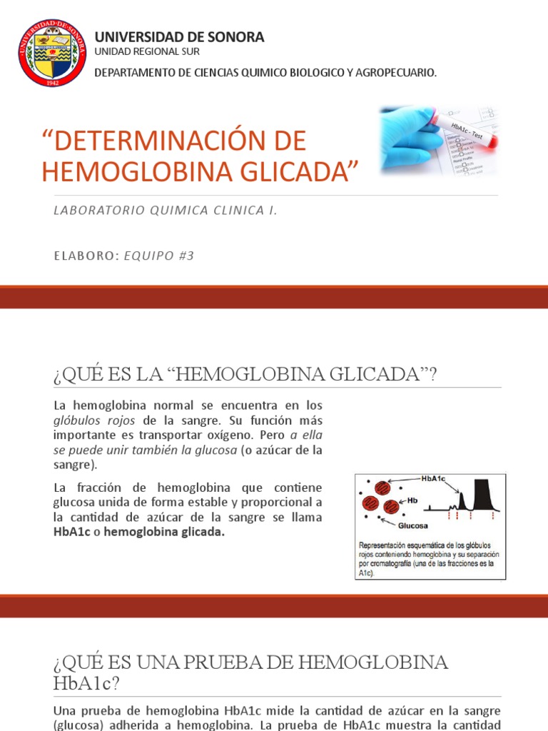 Determinación de HB Glicada-1 | PDF | Hemoglobina glucosilada | Sangre
