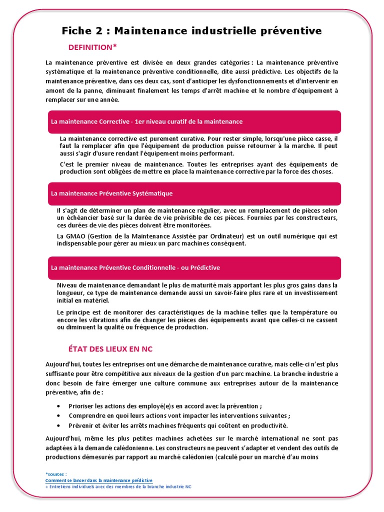 Fiche Maintenance | PDF
