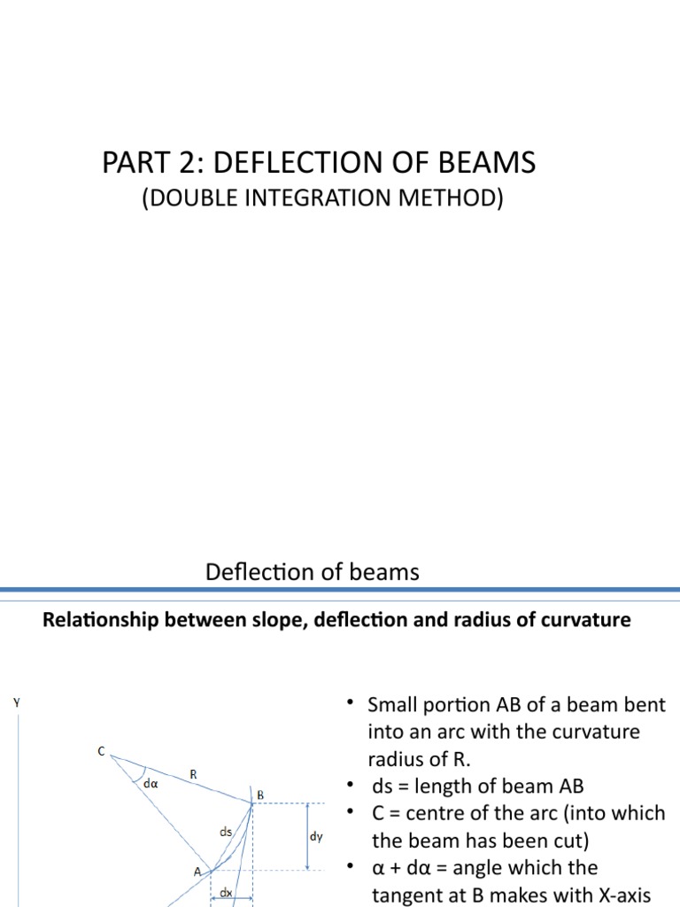 Beam Deflection via Double Integration | PDF | Beam (Structure) | Bending