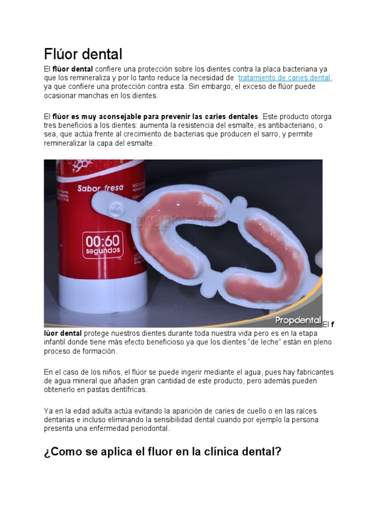 Flúor dental | PDF | Flúor | Diente
