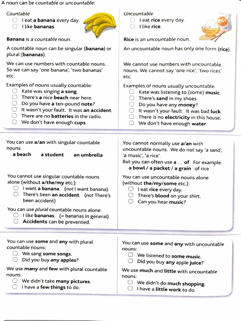 Countable and Uncountable | PDF | Grammatical Number | Plural