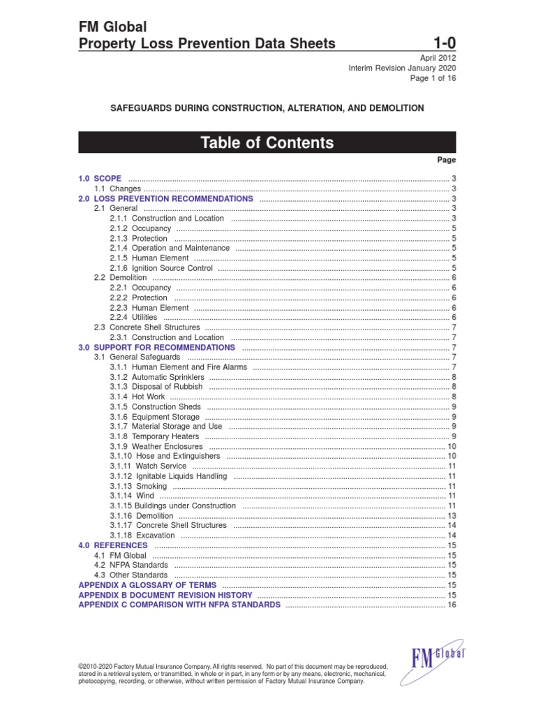 1-0 Safeguard During Construction, Alteration and Demolition | PDF ...