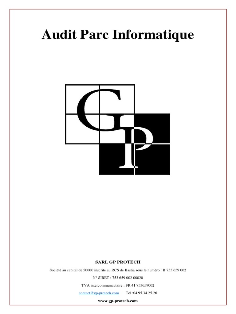 Audit Parc Informatique | PDF | Informatique | Sécurité