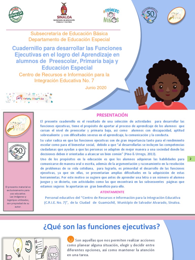 Cuadernillo de Funciones Ejecutivas para Niños | PDF | Aprendizaje ...