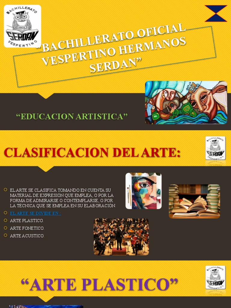 Clasicificacion de Las Artes Plasticasartes Foneticas Artes Acusticas ...