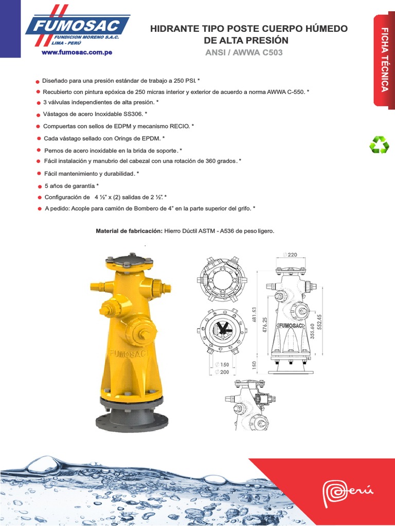 Grifo AP Serie 250 Fumosac Fundicion Moreno | PDF