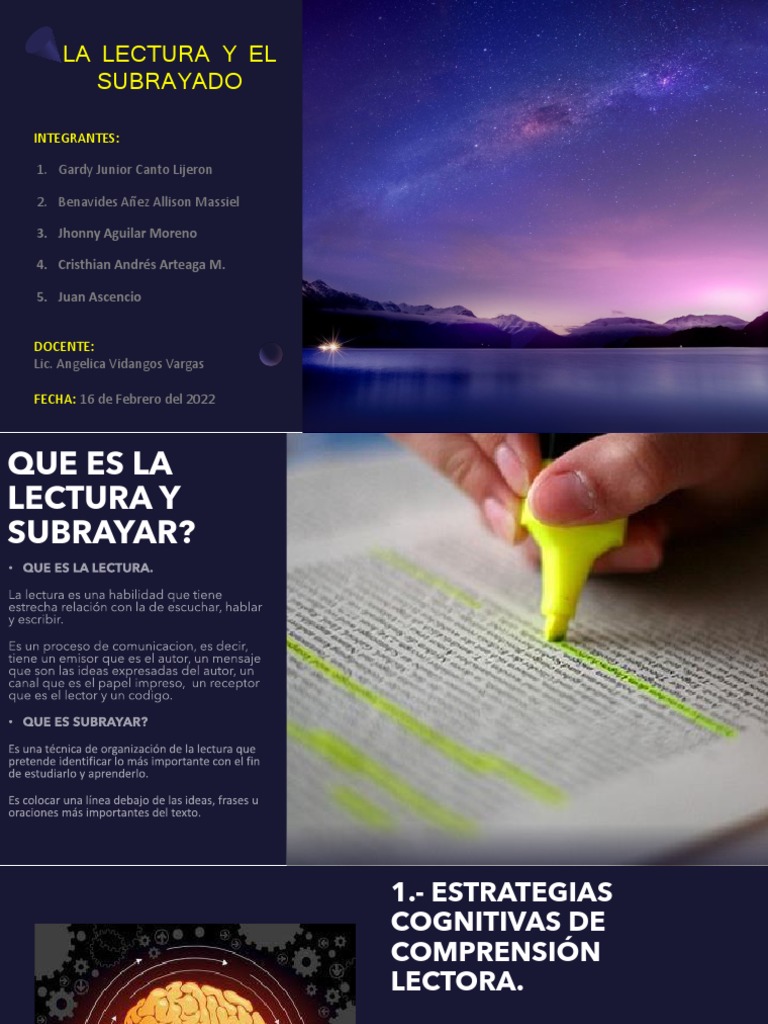 La Lectura y Subrayado | PDF