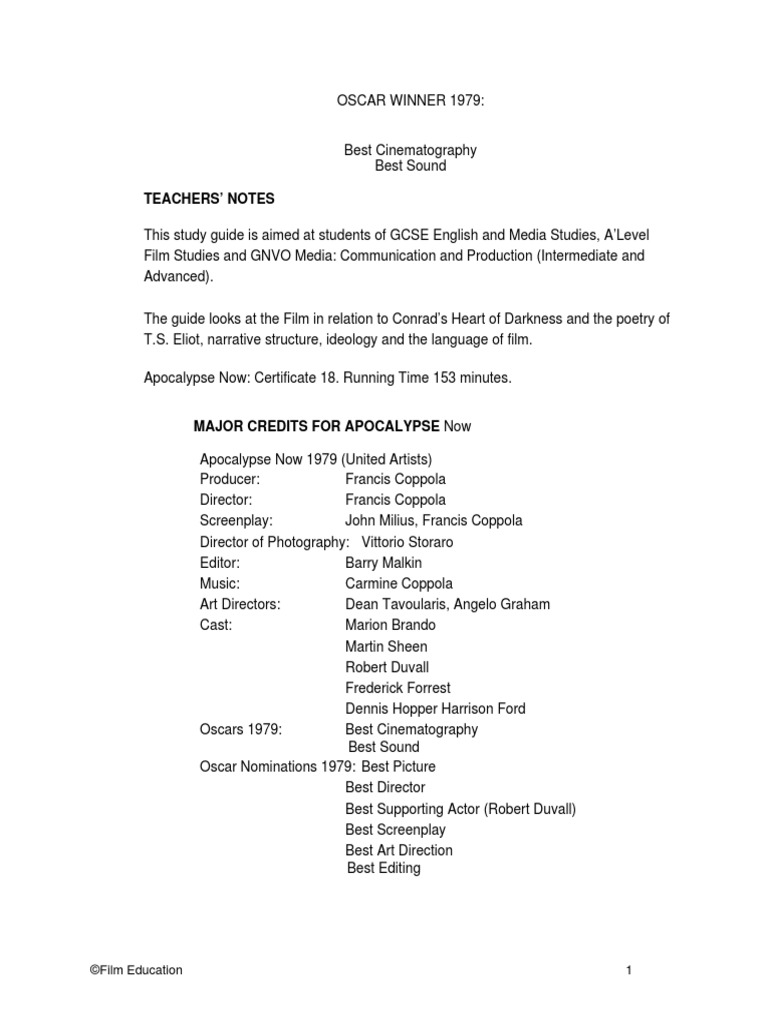 Apocalypse | PDF | Heart Of Darkness