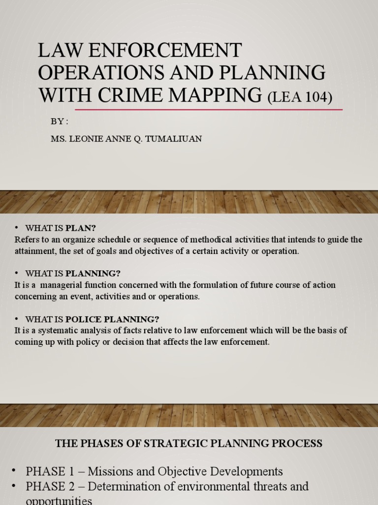 Law Enforcement Operations and Planning With Crime Mapping: BY: Ms ...