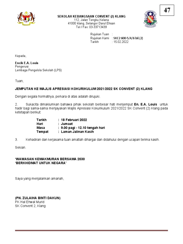 Surat Jemputan Vip Mak | PDF