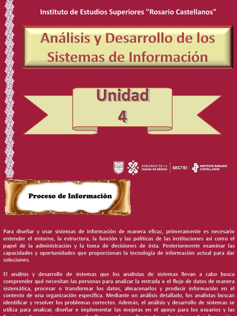 Unidad 4 Análisis y Desarrollo de Los Sistemas de Información | PDF ...