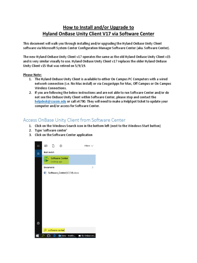 How To Install And/Or Upgrade To Hyland Onbase Unity Client V17 Via ...